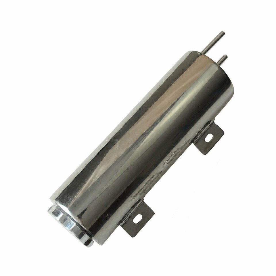 2"x13" Polished Stainless Steel Radiator Coolant Overflow Catch Puke ...
