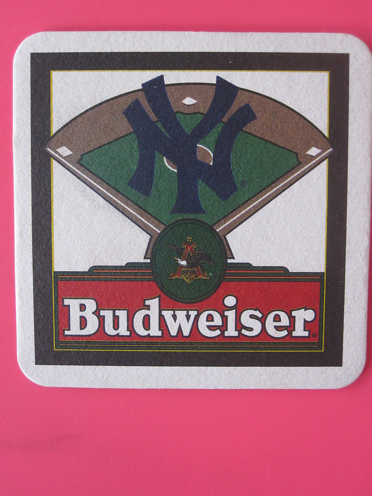 NEW YORK YANKEES bar beer coaster BUDWEISER | eBay