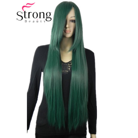 80cm Long Straight Cosplay Wigs 8 color Heat Resistant Synthetic Women ...