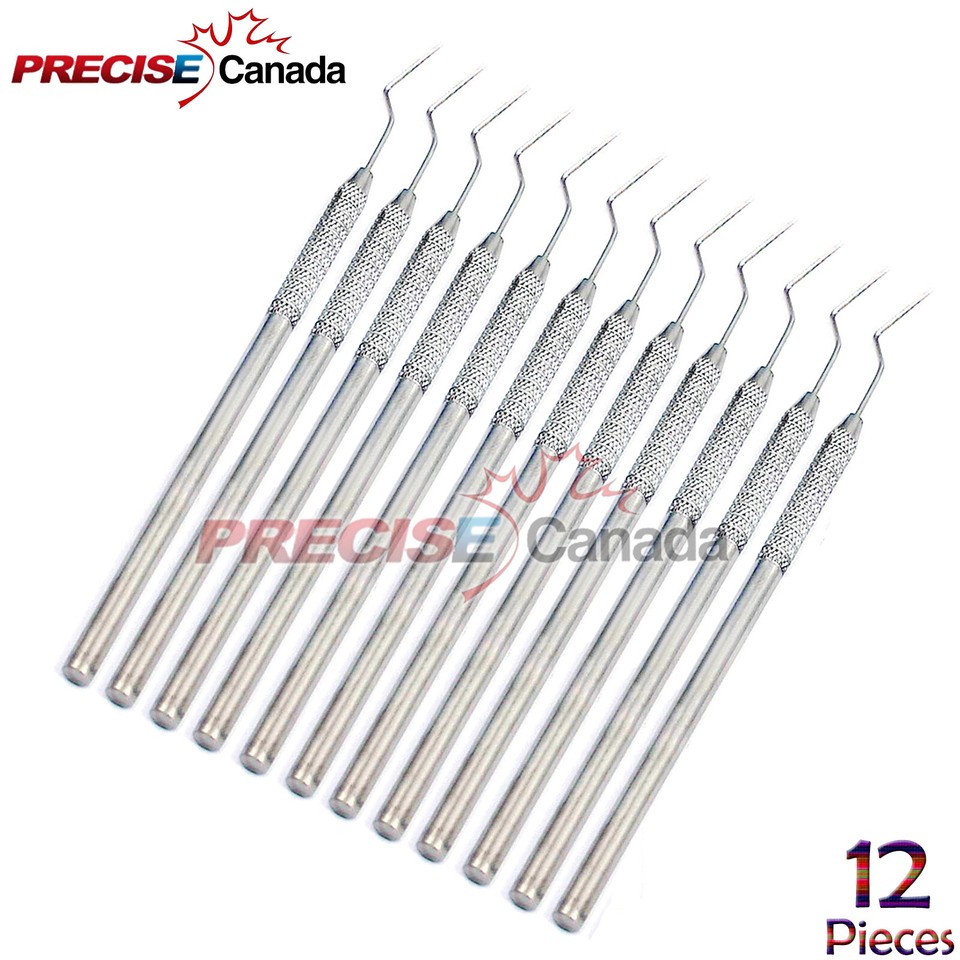 12 Single Ended Dental Explorer #17 Hook Probe Surgical Instruments ...