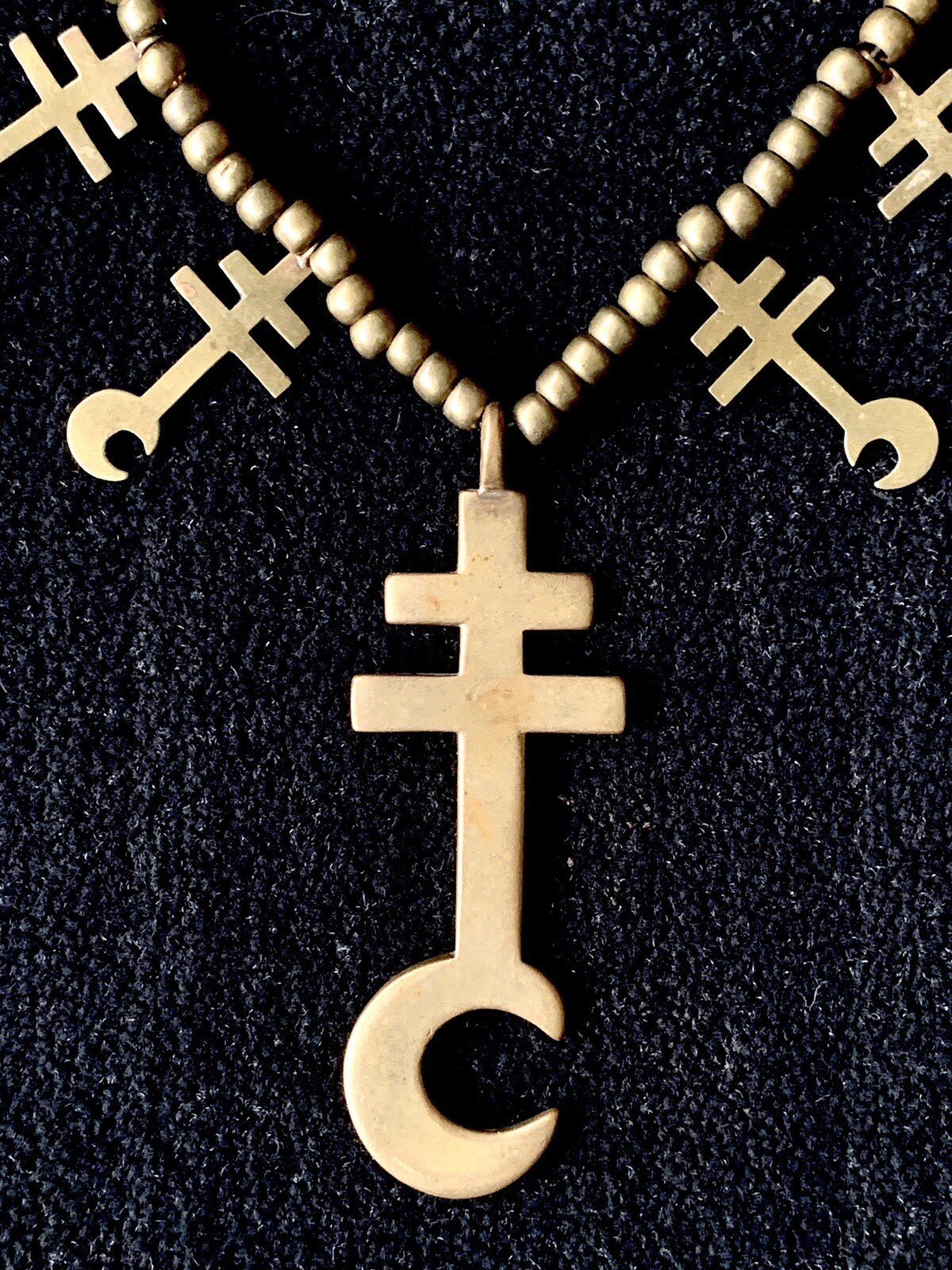 Native American Isleta Pueblo Brass Cross Necklace | eBay