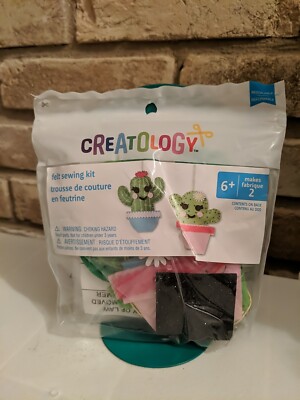 Creatology Craft Felt Sewing Kit Cactus Makes 2 New And Sealed Stocking ...