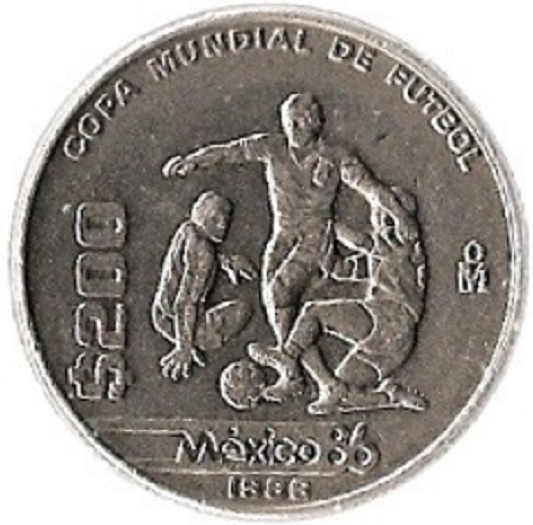 Mexico 200 Pesos commemorative coin 1986 Football World Cup | eBay