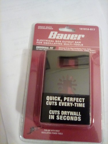 Bauer Electrical Box Cutout Saw For Oscillating Multi Tools Single Gang ...