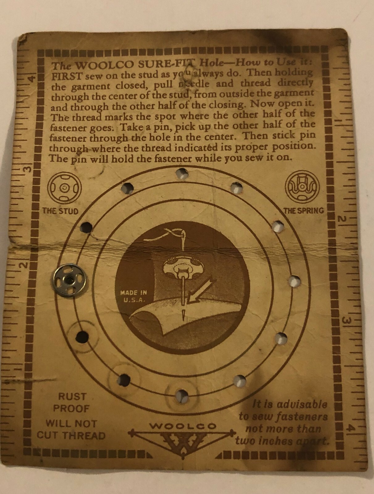 Vintage Woolco 1920s Snap Fasteners Advertisement | eBay