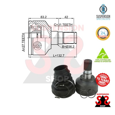 Front Axle Left Cv Joint Kit, Drive Shaft Suit VOLVO XC60 3.2 AWD XC60 ...