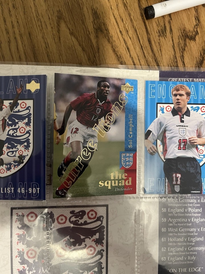 Upper Deck Album And Base Set Plus 2 Limited Three Lions Cards Sol ...