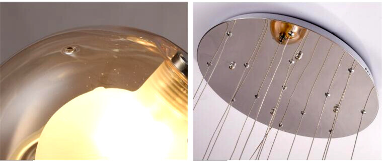 Modern LED Bubble Glass Globe ball Ceiling Light Villa New Stair ...