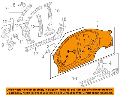 GM OEM 12-20 Sonic Pillars, Rocker Floor Uniside-Uniside Assy 95917114 ...