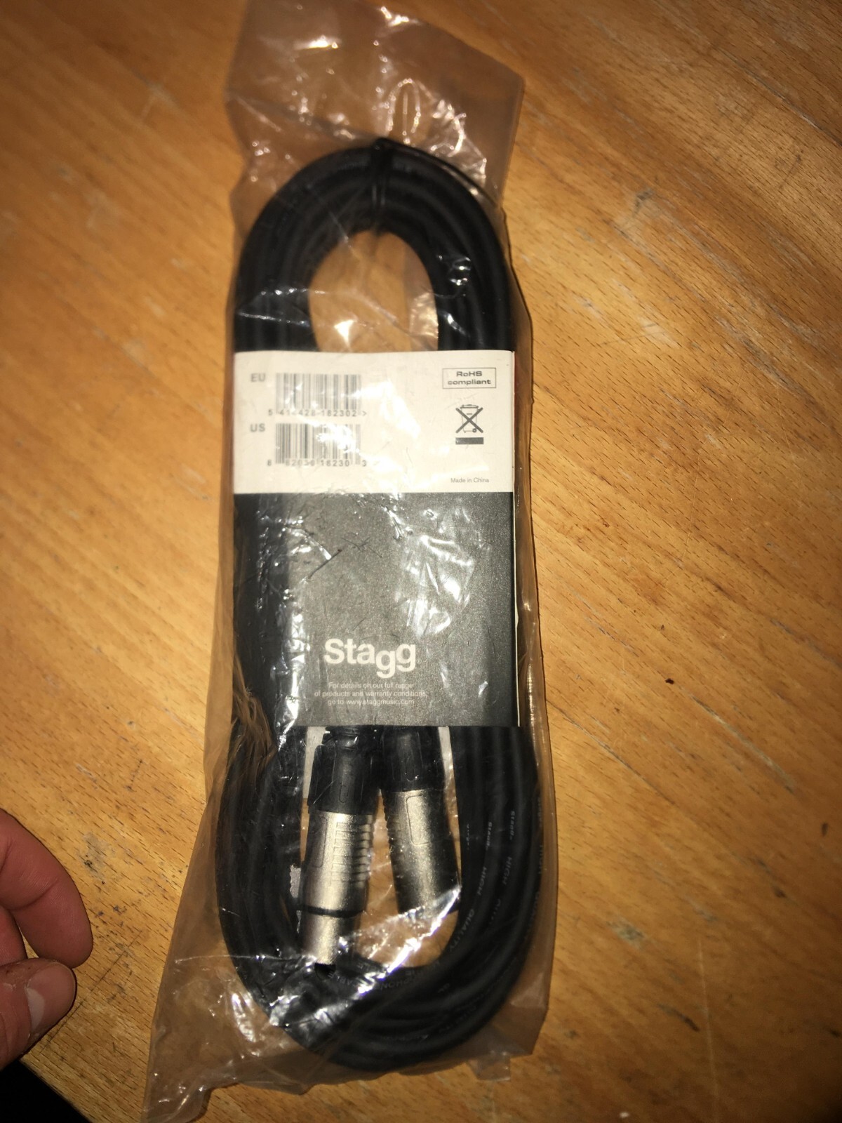 Stagg SMC10 10m XLR Male/XLR Female Microphone Cable - Black for sale ...