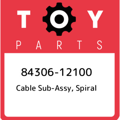 84306-12100 Toyota Cable sub-assy, spiral 8430612100, New Genuine OEM ...