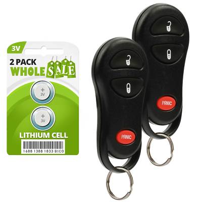 2 Replacement For 1999 2000 2001 2002 2003 Dodge Grand Caravan Key Fob ...