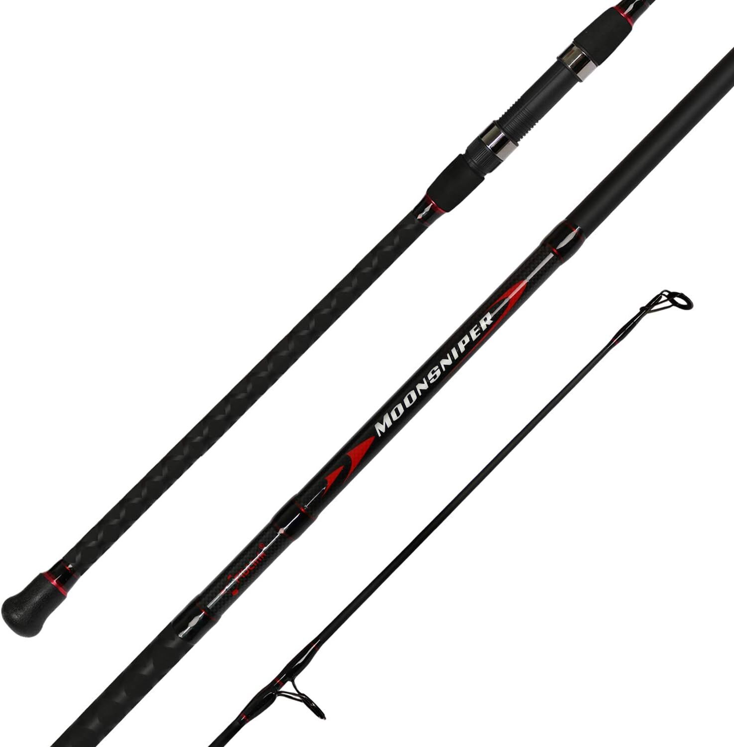 Surf Spinning Fishing Rod 2 Piece Graphite Travel Fishing Rod 10-Feet ...