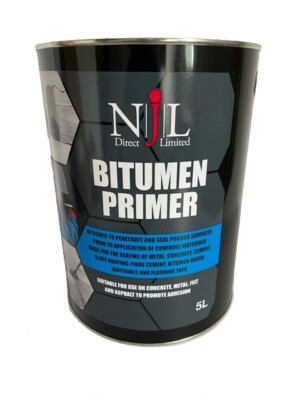 Black Bitumen Primer and Sealer cold applied for porous surfaces 5L Njl ...