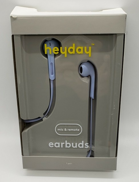 Heyday Wired Earbuds Mic and Remote 1 Blue /1 Black for sale online | eBay