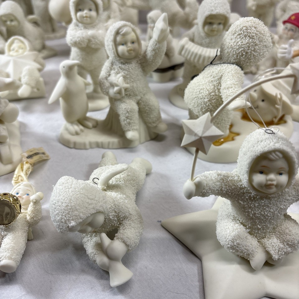 Huge Lot Of 43 Department 56 Snow Babies Collection Great Condition ...