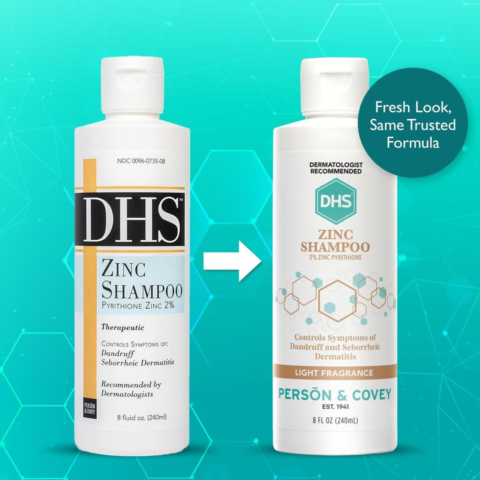 DHS Zinc Shampoo – Dandruff Shampoo – for Flaky and Dry Scalp with 2 ...
