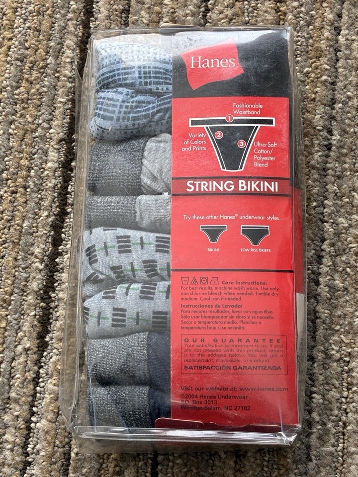 New Vintage Hanes Men’s 4 Pack String Bikini Briefs Underwear Medium | eBay