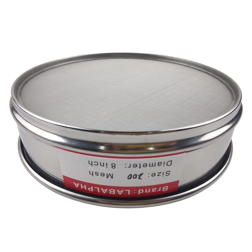 LABALPHA 200 Mesh Lab Sieves, 200 Mesh Test Sieve, 8'' Diameter, 304 ...