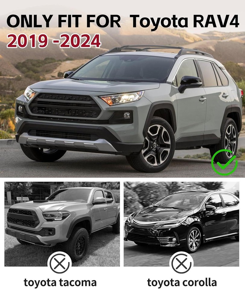 500lb 2PCS Running Boards For 2019-2025 Toyota RAV4 Side Steps Nerf Bar ...