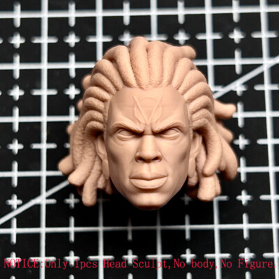 Blank 1/10 Scale Long Hair Doctor Voodoo Head Sculpt Unpainted Fit 7 ...