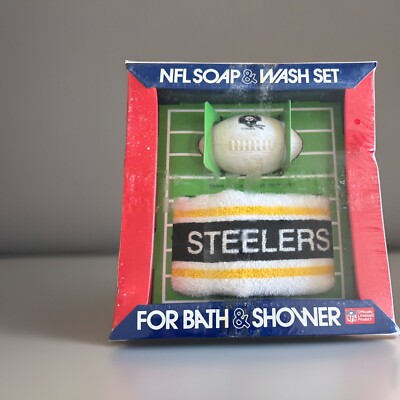 PITTSBURGH STEELERS VINTAGE 70s/80s NFL SOAP & WASH BATH SHOWER SET NOS ...