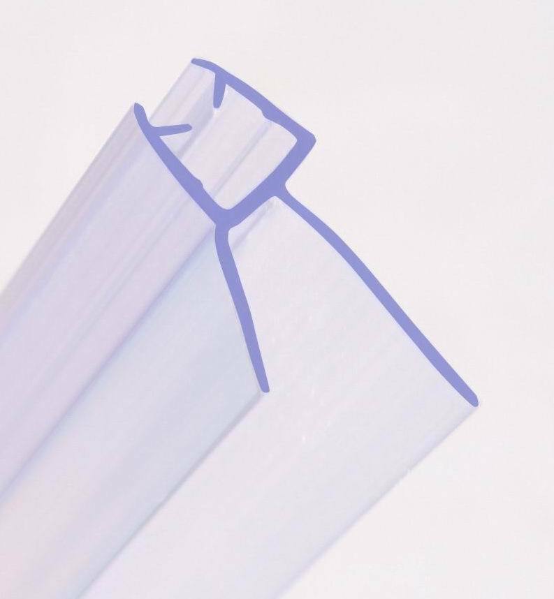 Rubber Plastic Shower Screen Seal Strip For 4-6mm Curved / Flat Glass ...