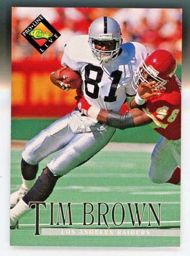 1994 Pro Line Live Tim Brown Card # 65 HOF Football | eBay