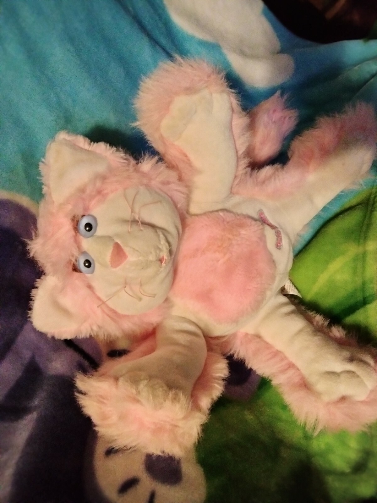 Vtg Purr Tenders Pink Cat Plush Still Purrs Purrtender | eBay
