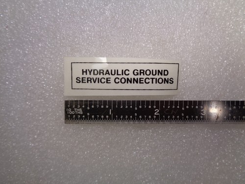CESSNA CITATION AIRCRAFT "HYDRAULIC SERVICE " PLACARD DECAL 6200186-43 ...