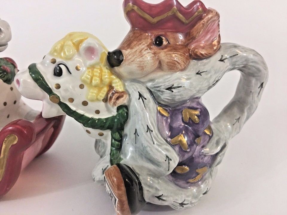 Fitz Floyd Vtg Nutcracker Sweets Toy Soldier Sugar Bowl, Lid & Creamer ...