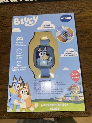 VTech Bluey Wackadoo Kids Digital Watch Stopwatch Timer and Alarm Brand ...