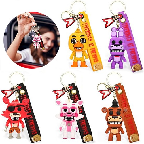 FNAF Five Nights At Freddy's Keyring Foxy Freddy Fazbear Bonnie Chica ...