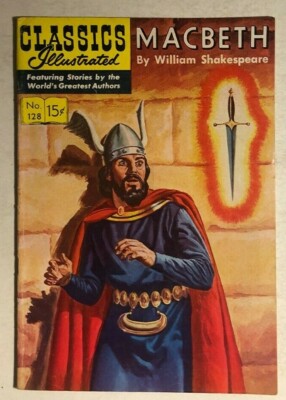 CLASSICS ILLUSTRATED #128 Macbeth by William Shakespeare (HRN 128) 1st ...