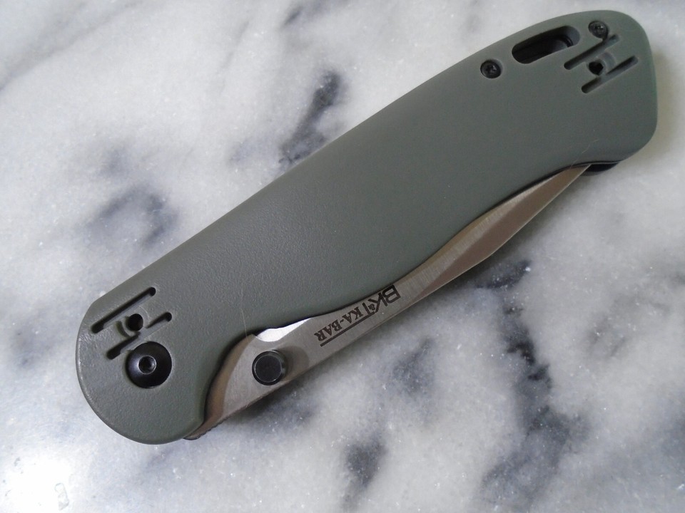 Kabar Becker D2 Folder Pocket Knife BK40 D2 GFN Linerlock 8 1/2" Open 4 ...