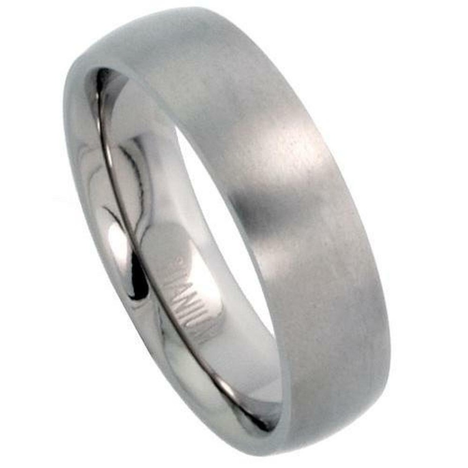 2mm to 8mm Titanium Domed Wedding Band / Thumb Ring, Matte Finish ...