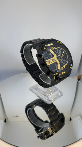 2025 Brand New Diesel Men's Mr. Daddy Chronograph, Gunmetal Watch Gold ...