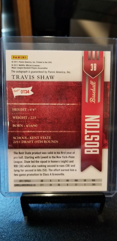 2011 TRAVIS SHAW AUTOGRAPH PLAYOFF CONTENDERS #38 | eBay