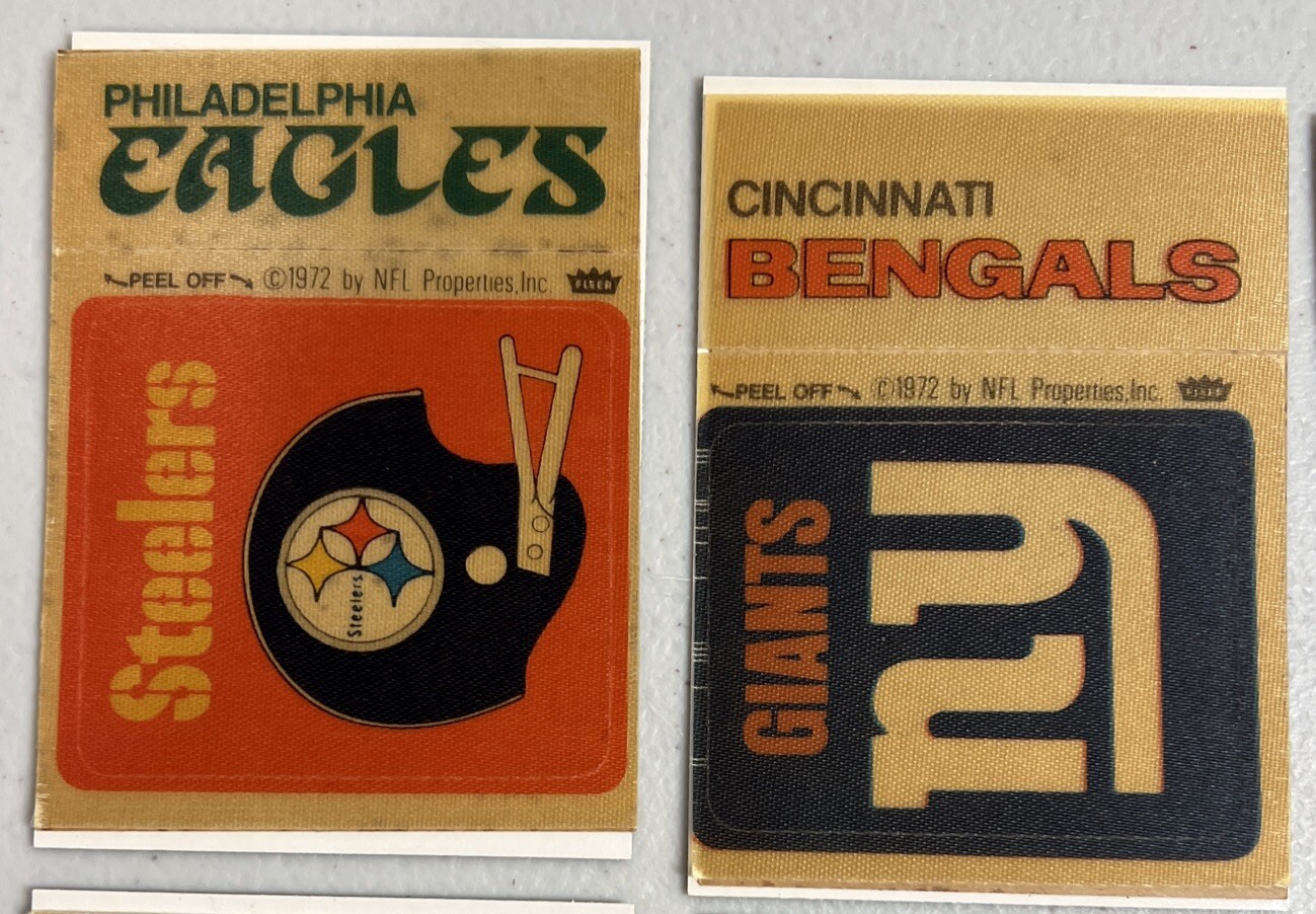 1968-1972 Fleer Baseball & Football Team Logos Cloth Stickers / Patches ...