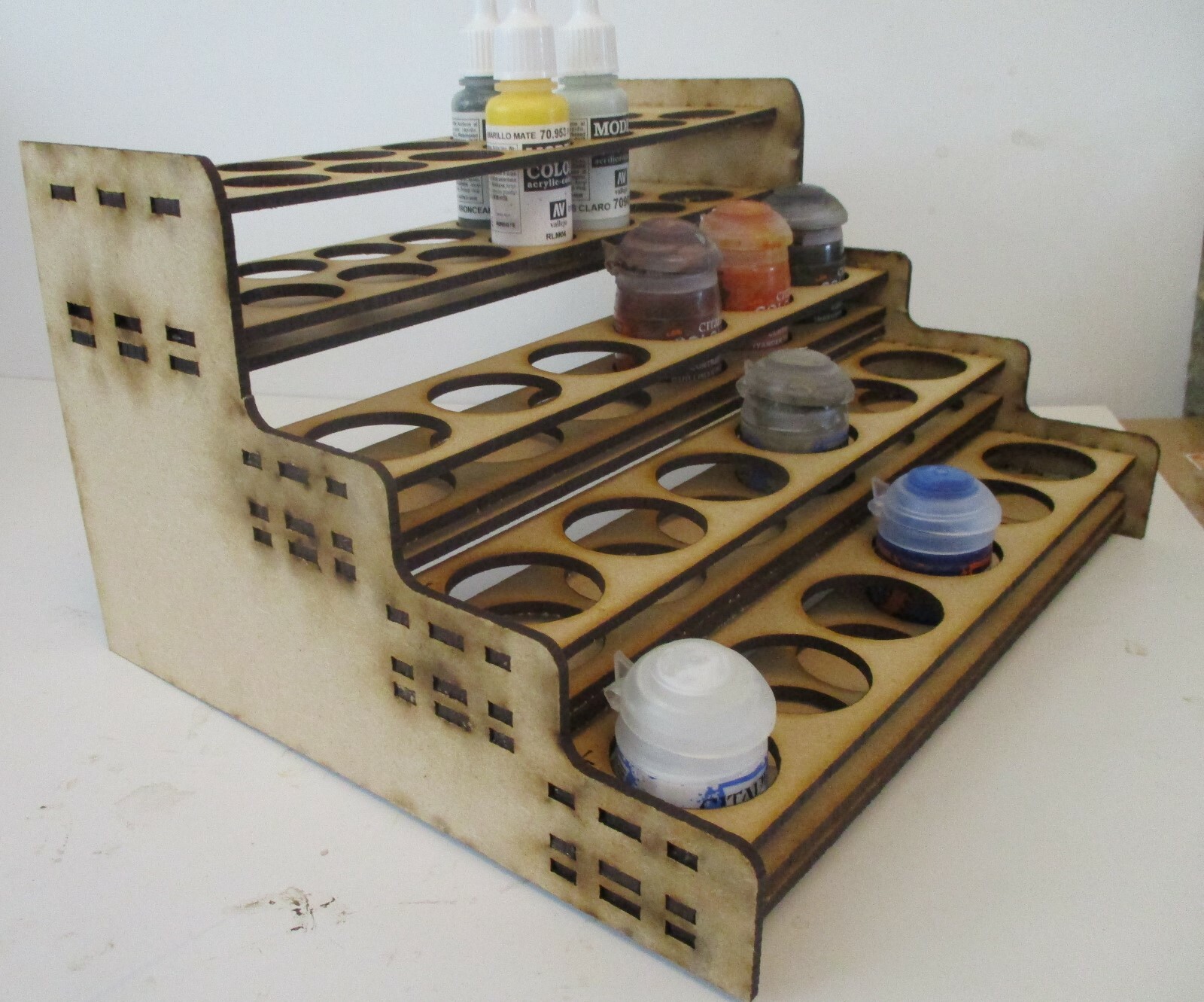 32 Paint Pot Stand hoderl 18 Games Workshop & 14 Vallejo Army Painter ...