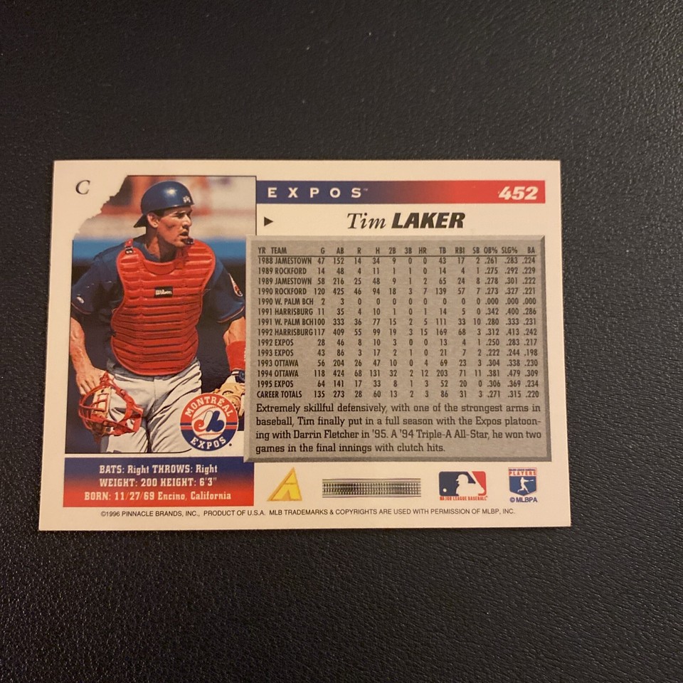 1996 Score Baseball #452 Tim Laker NM+ | eBay