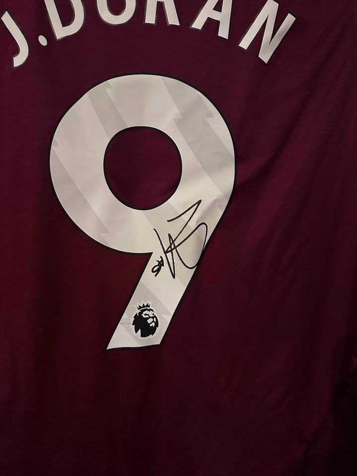 Aston Villa J Duran Signed Shirt Genuine Autograph | eBay UK