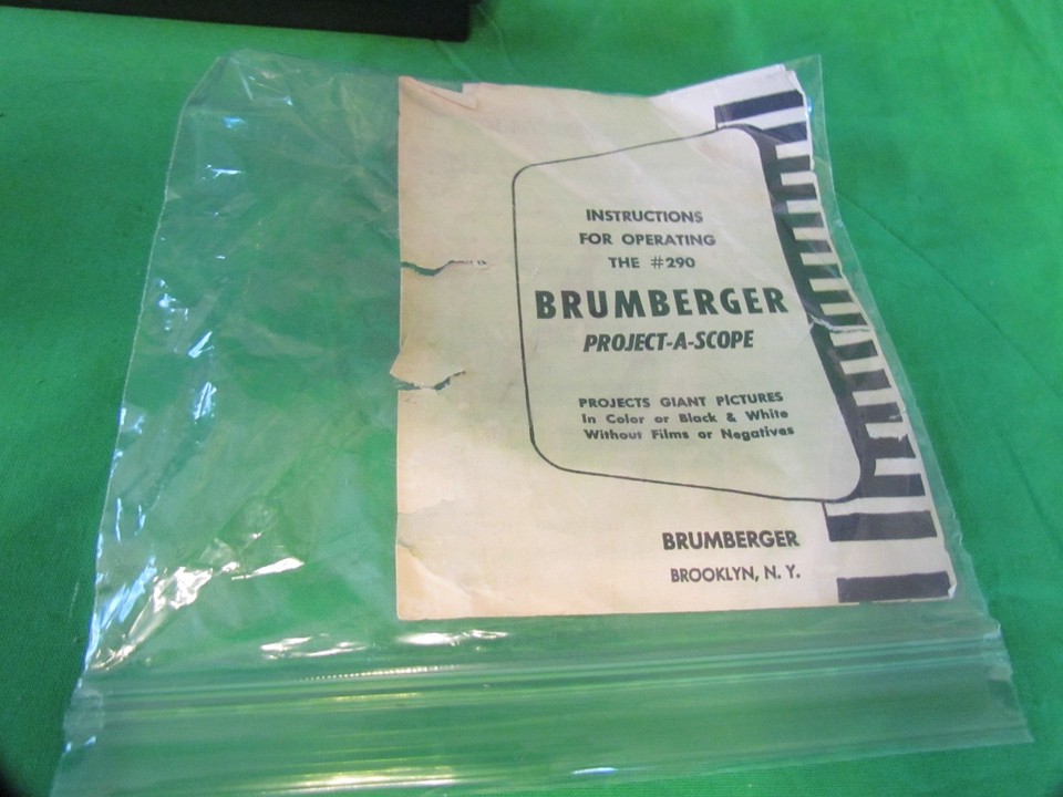 Vintage Brumberger Project-A-Scope #290 Picture Projector w/Manual ...