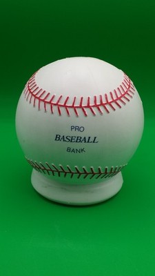 PRO BASEBALL BANK 6x6"Hard Plastic VINTAGE nice RARE white/red/blue | eBay