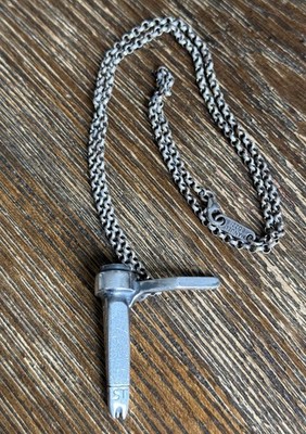Manuel Bozzi Sterling Silver DJ Chain w/ Black Diamonds – 21.6g Silver ...