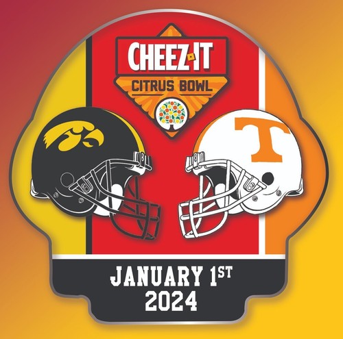 2023 2024 CHEEZ-IT CITRUS BOWL PIN IOWA VS TENNESSEE METAL BASE NCAA ...