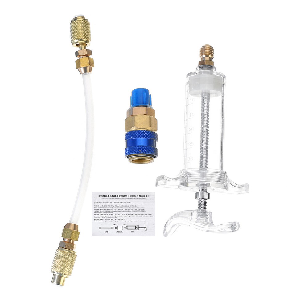 A/C Oil Dye Injector With R-134a Snap Quick Coupler 1/4" SAE Injection ...