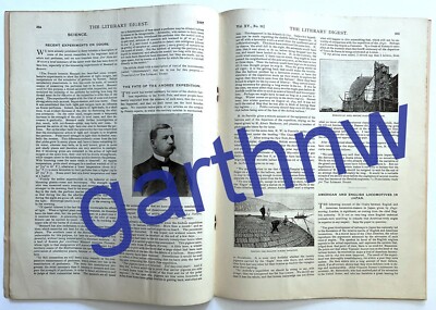 S.A. ANDREE 1897 SWEDISH ARCTIC BALLOON EXPEDITION PICTORIAL + ALASKA ...