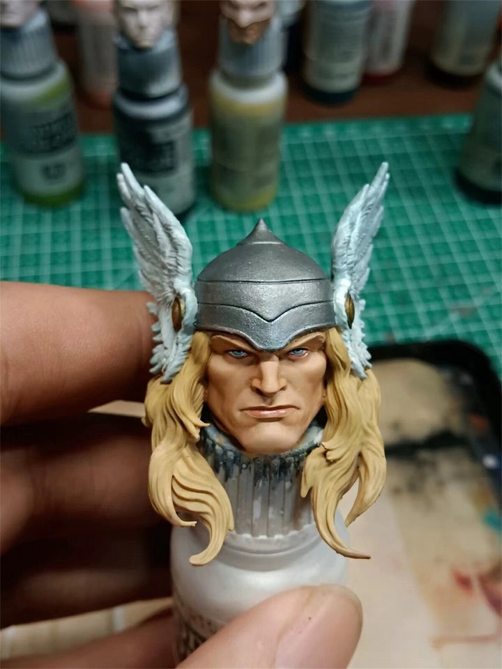 1/12 Painted Retro Thor Odinson Head Carved Fit For 6'' ML Action ...