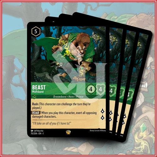 Disney Lorcana TCG: BEAST - WOLFBANE x4 | The First Chapter Legendary *IN STOCK* | eBay